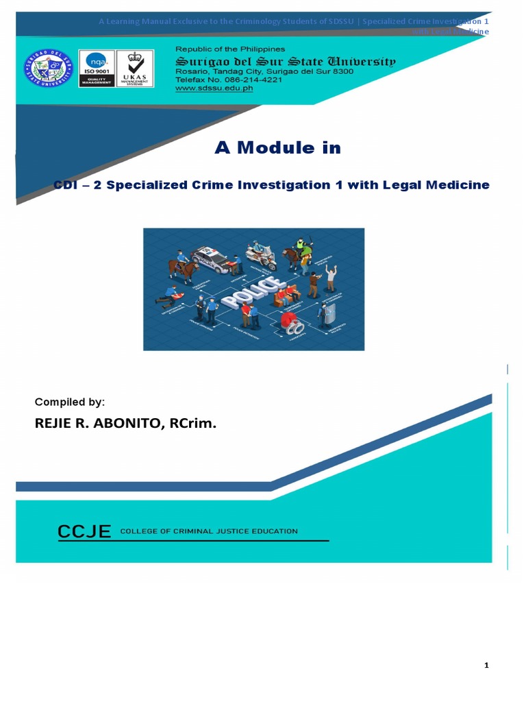 CDI 2 Module Final | PDF | Crime Scene | Crimes