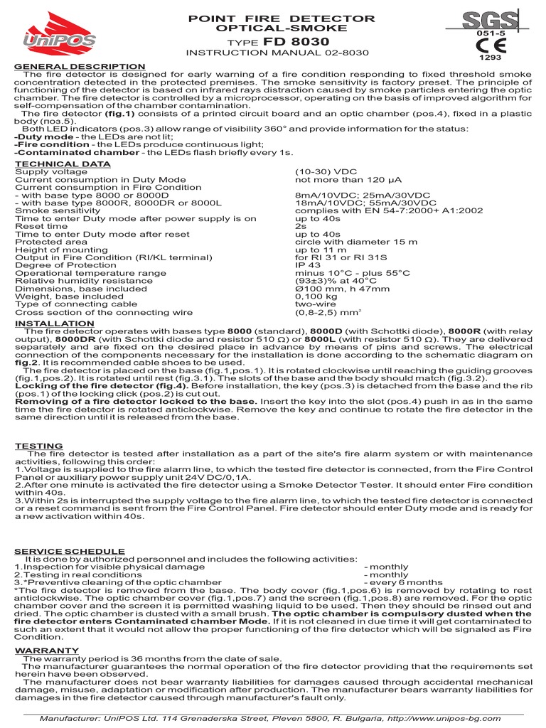 FD-8030-User-manual | PDF | Light Emitting Diode | Detector (Radio)