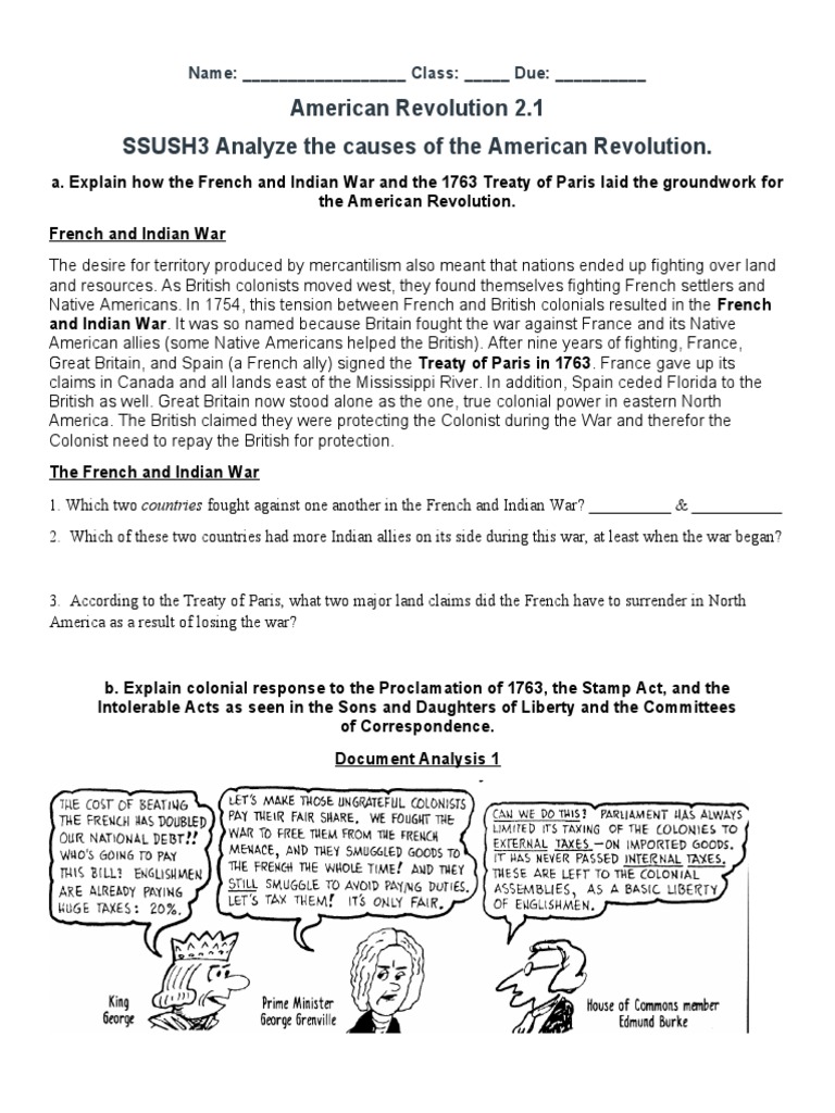 American - Revolution - 2.1 Reading and Questions | PDF | United States ...
