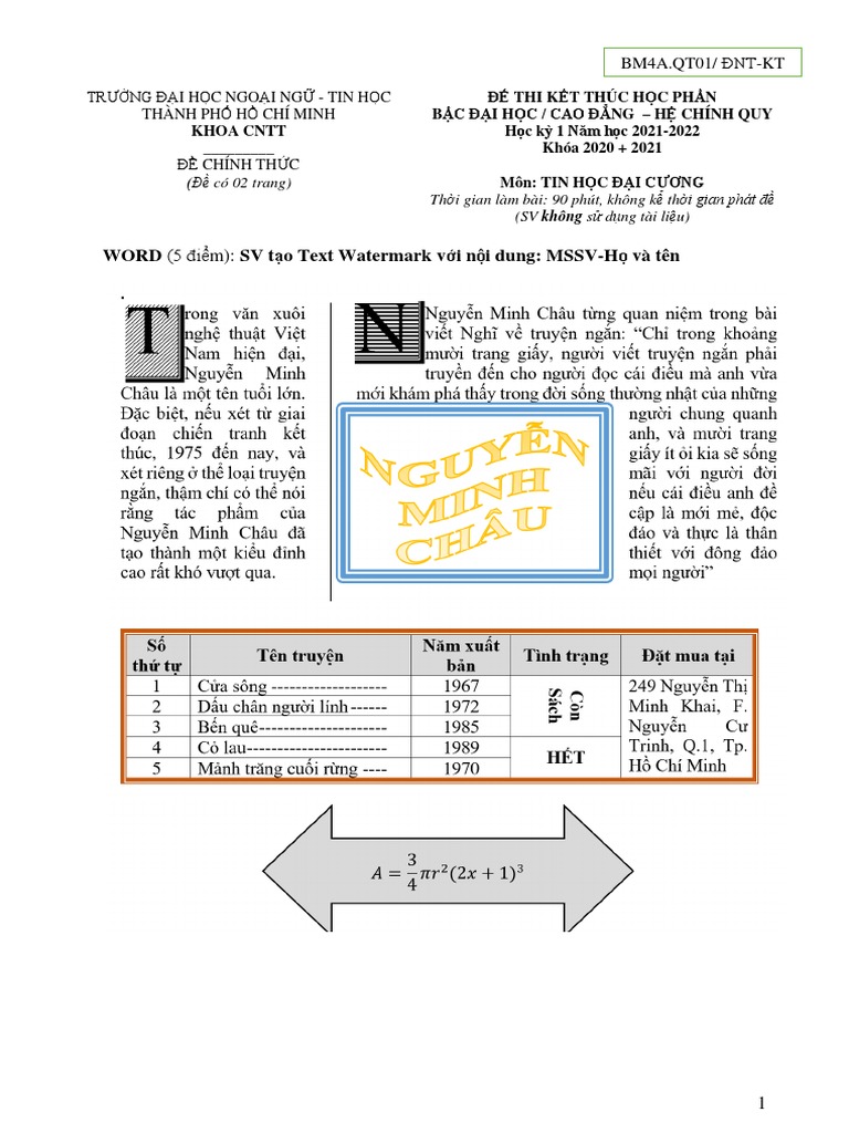 BM4A-QT01 - de Thi THDC Chinh Thuc 4 - 17 | PDF
