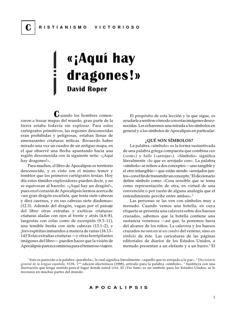 Apocalipsis 1 Pdf Religión Y Espiritualidad
