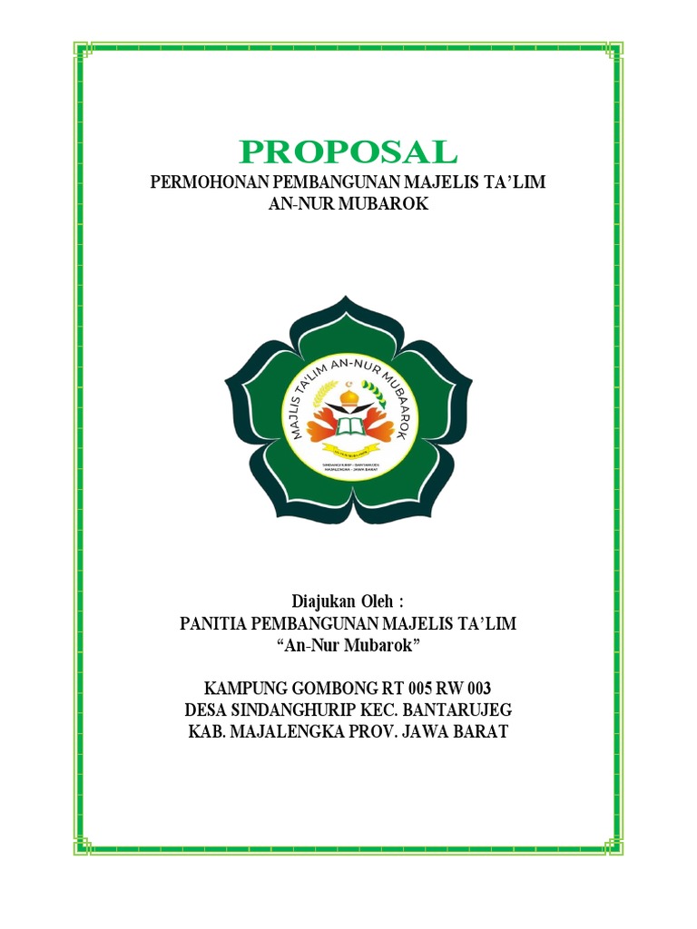 Proposal Pembangunan Majlis Taklim | PDF