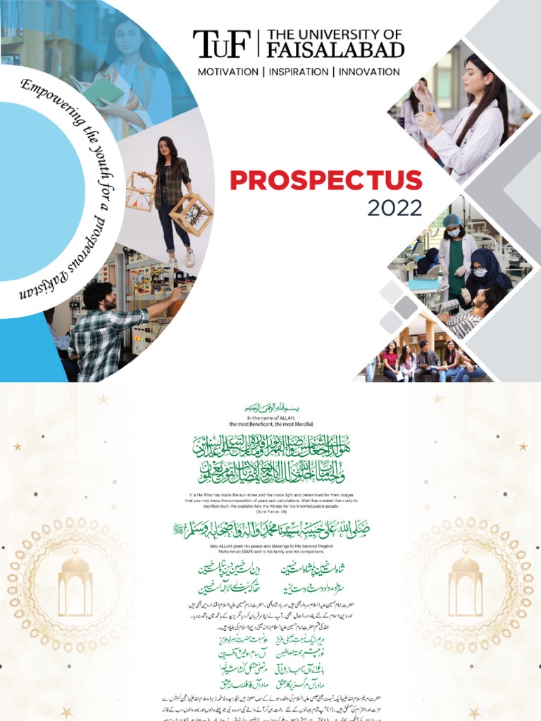 TUF Prospectus 2022 F2d | PDF | University And College Admission | Bachelor's Degree