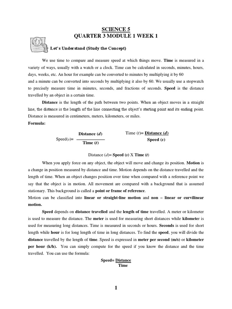 Science 5 Quarter 3 Module 1 Week 1: Let's Understand (Study The ...