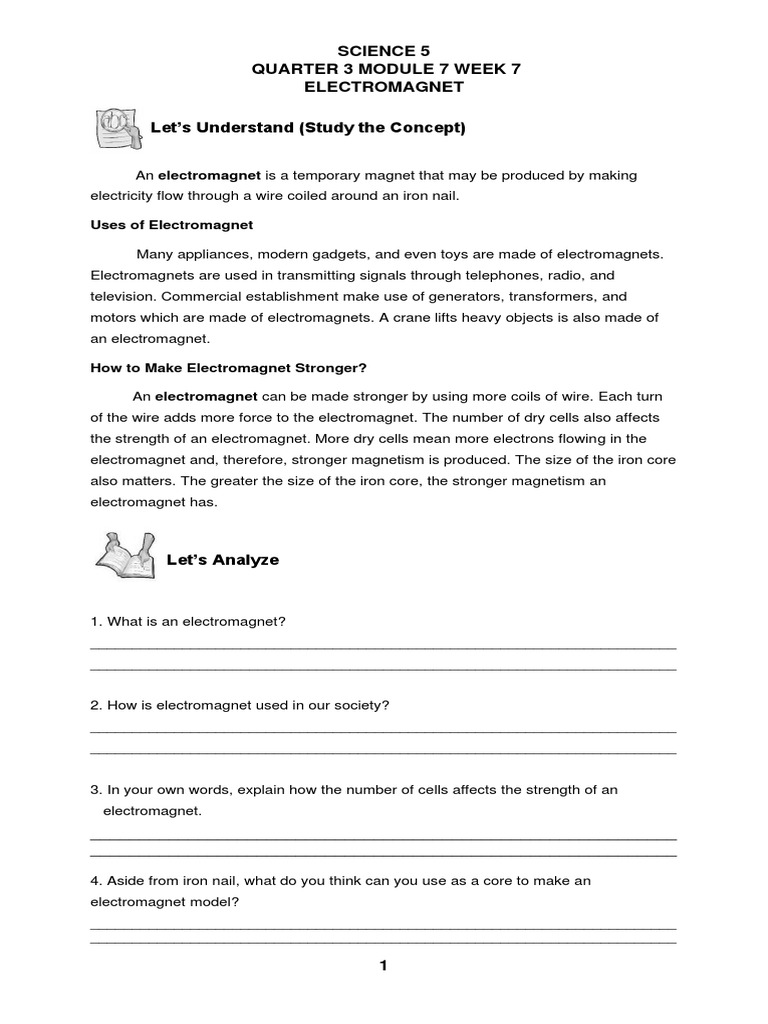 G5_Q3_W7_MOD | PDF | Magnet | Inductor