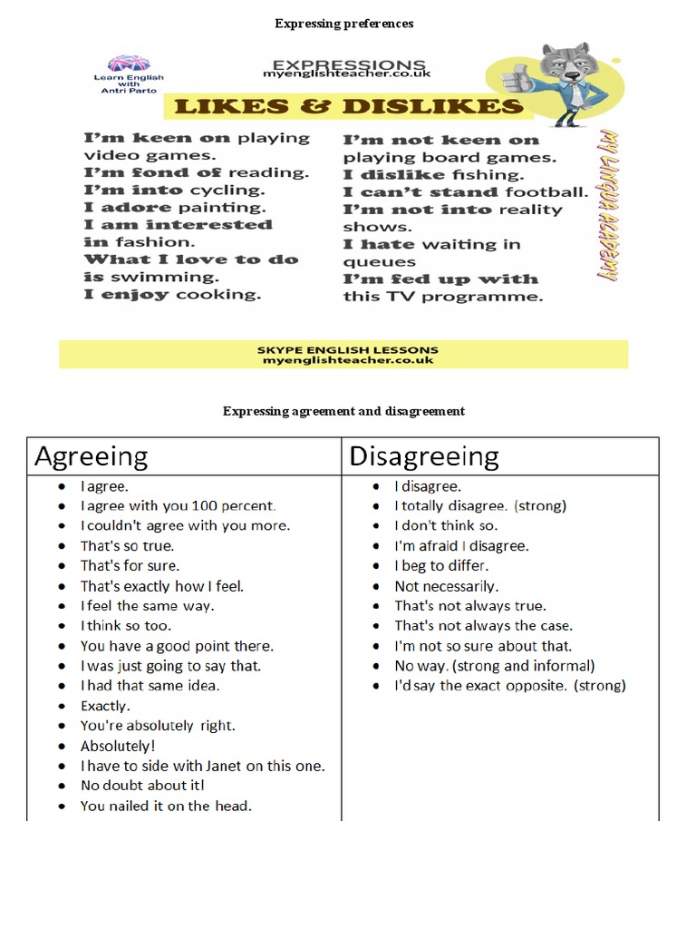 Expressing preferences | PDF