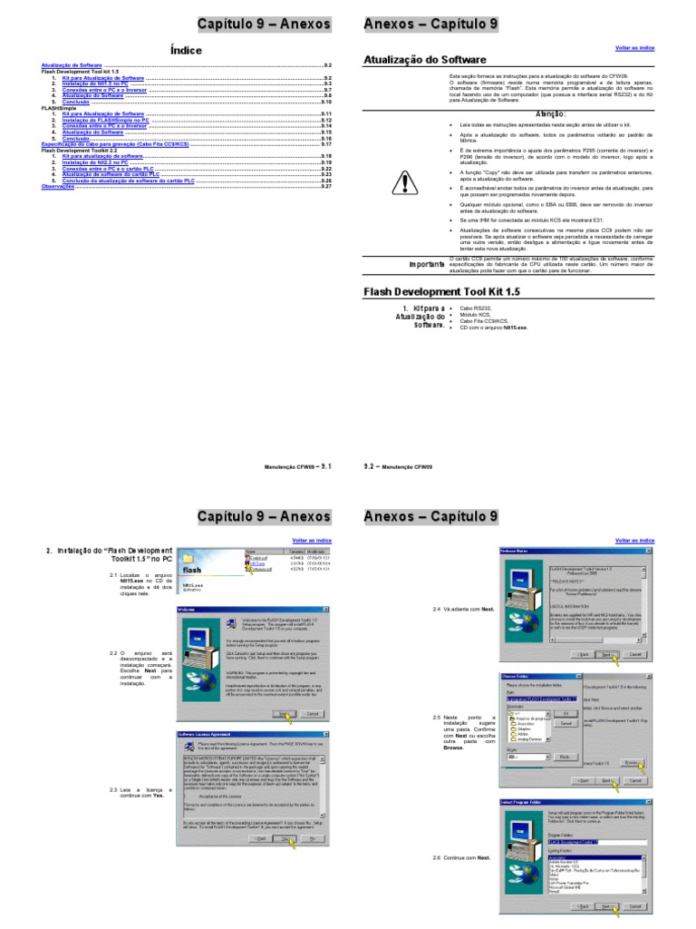 Cap 9 MANUTENÇÃO CFW 09 WEG ANEXOS SOFtwares e Hardwares | PDF