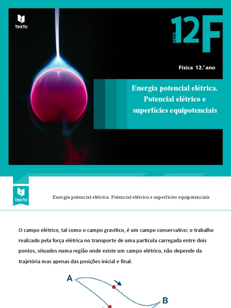 Energia Potencial Elétrica. Potencial Elétrico e Superfícies Equipotenciais | PDF | Carga ...