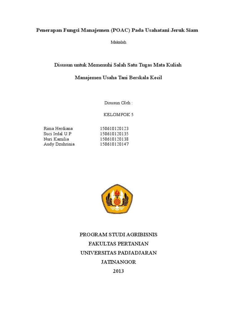 Tugas 1 Penerapan Fungsi Manajemen POAC | PDF | Teknologi & Rekayasa