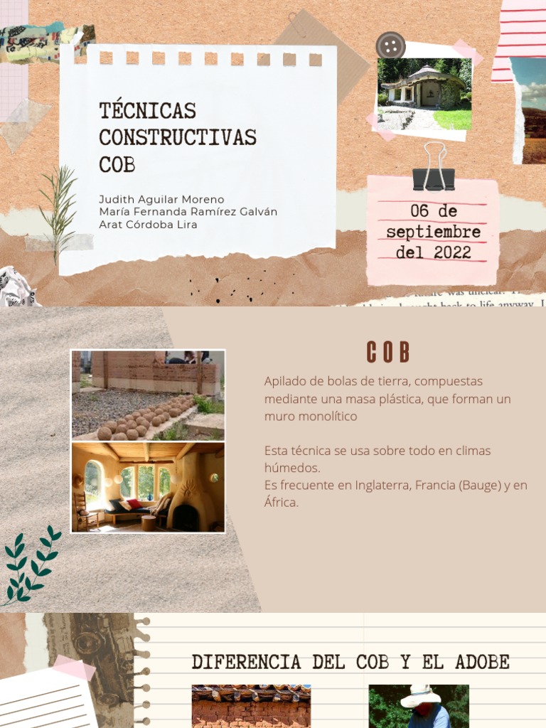 Técnicas constructivas cob | PDF | Fundación (Ingeniería) | Sectores Economicos