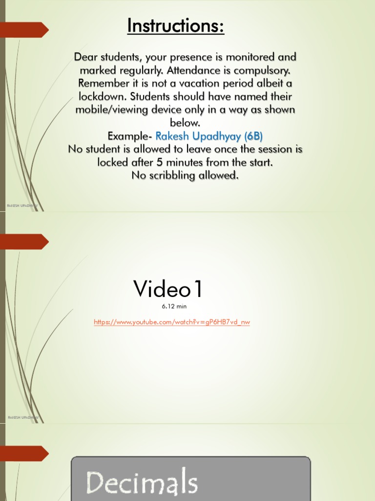 Decimal 6-Math | PDF | Numbers | Decimal