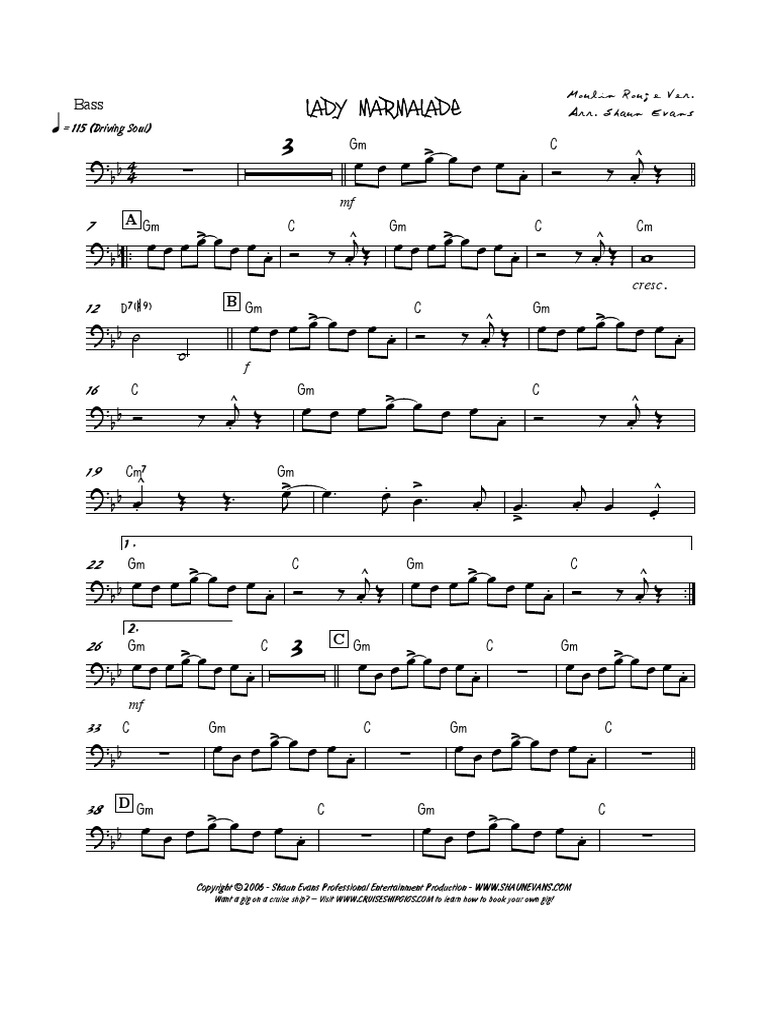 Bass Lady-Marmalade | PDF