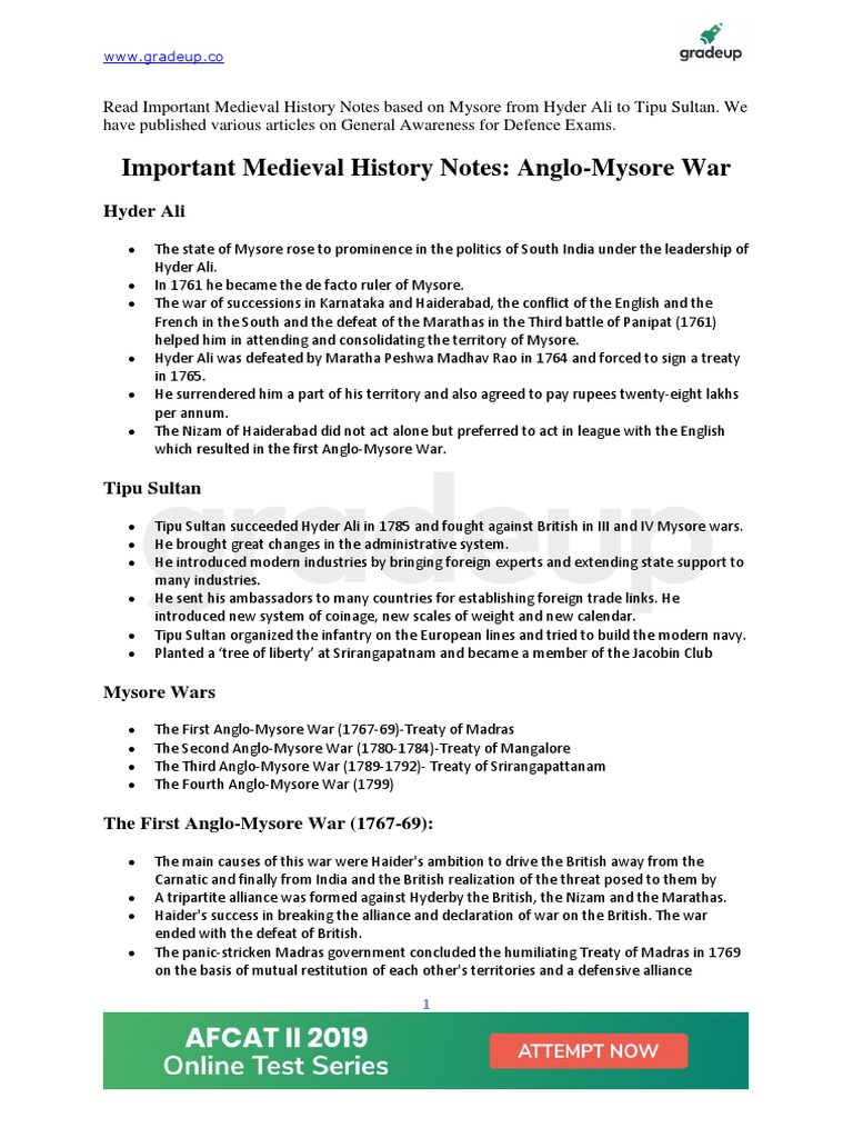 Anglo Mysore War 431655090157974 | PDF | Conflicts | British India