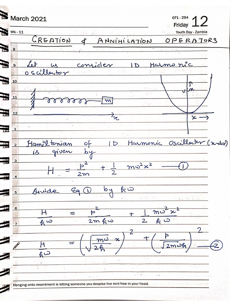 0 - Creation and Annilation Operators | PDF