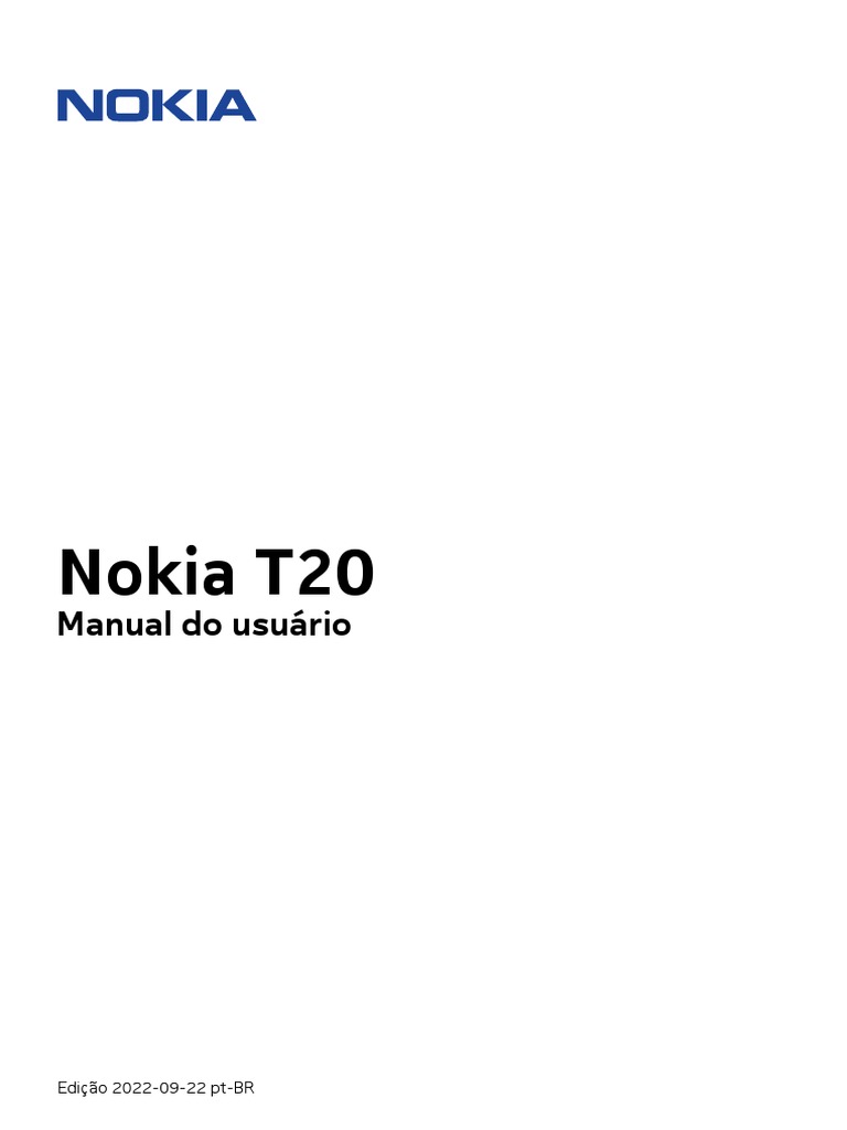 Manual Do Usuário Nokia T20 | PDF