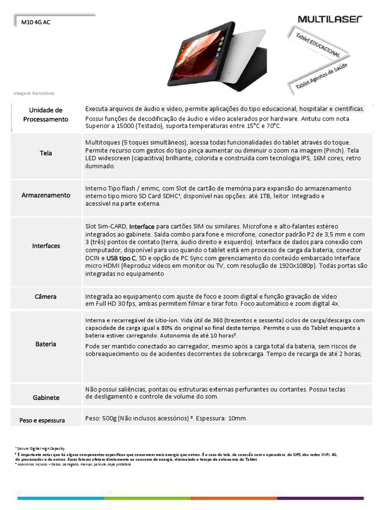 Catálogo - Tablet | PDF | Vídeo | Informática