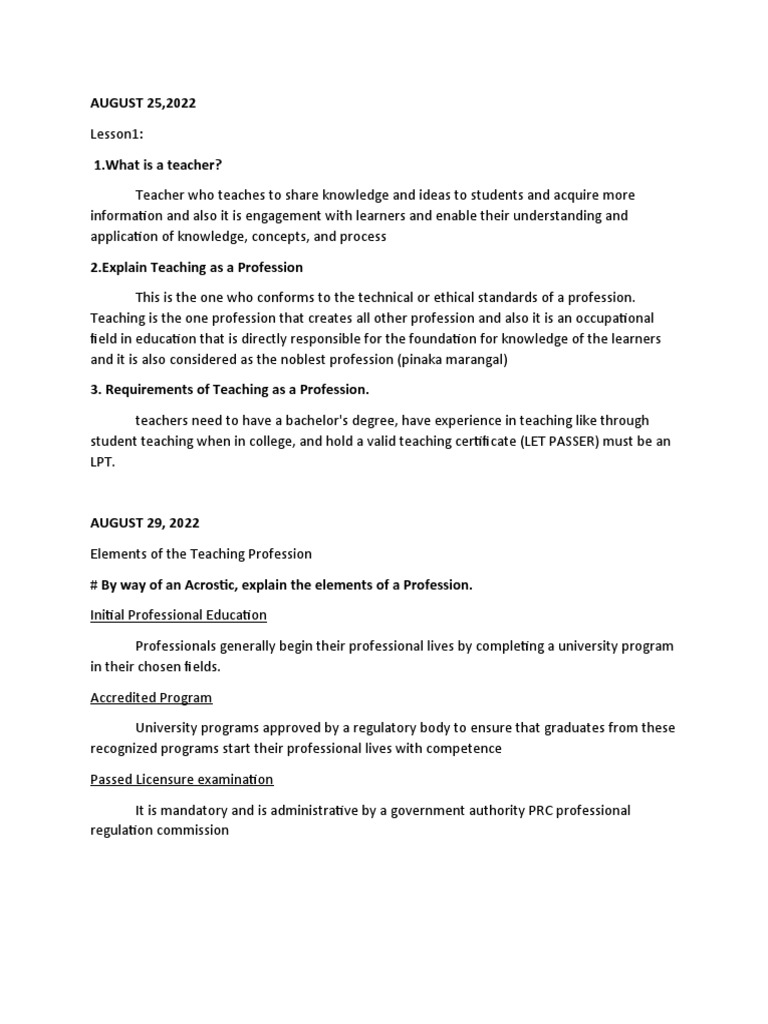 Prof Ed 3 | PDF | Teachers | Teaching Method