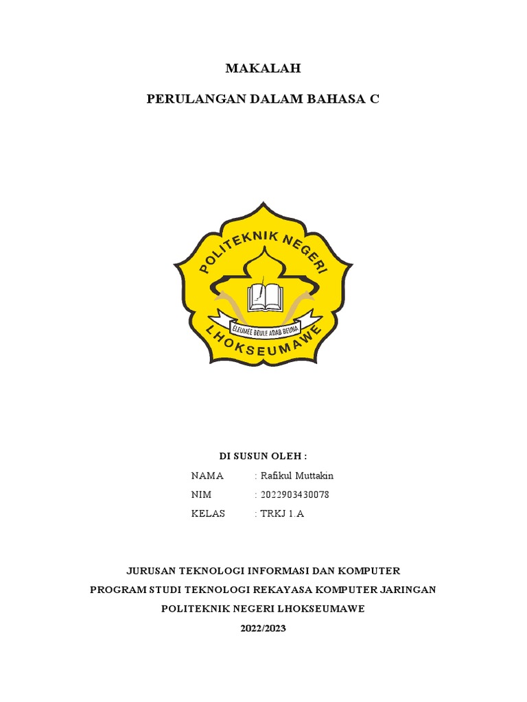 MAKALAH PERULANGAN (Print) | PDF