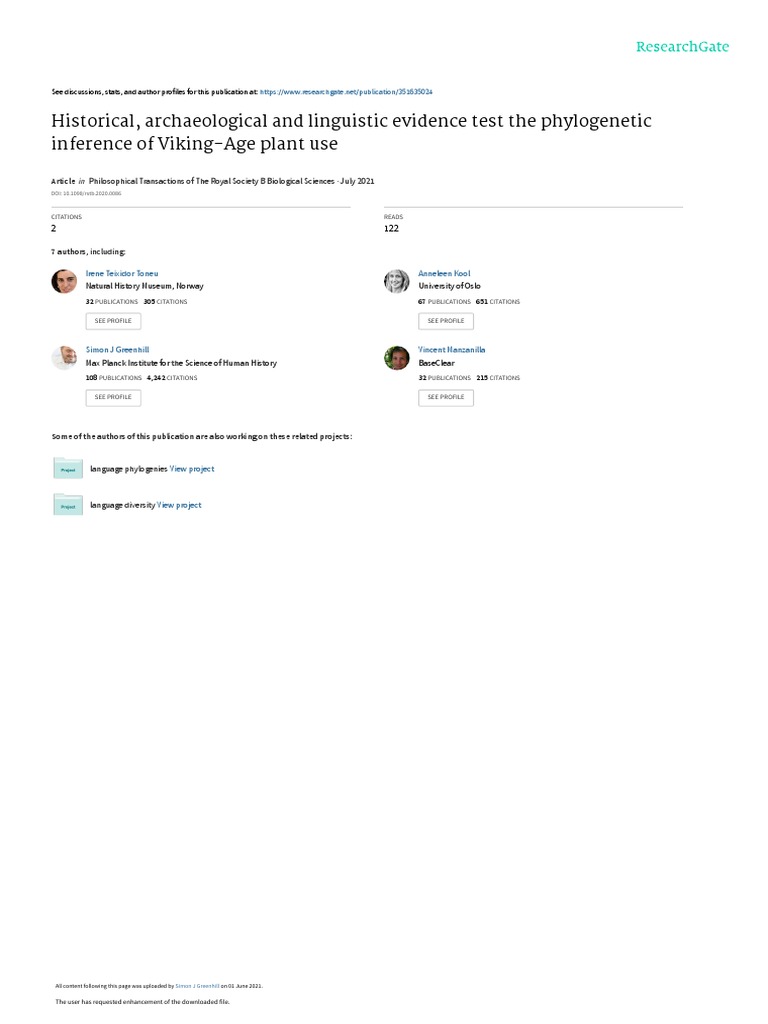 Historical Archaeological and Linguistic Evidence | PDF | Linguistics