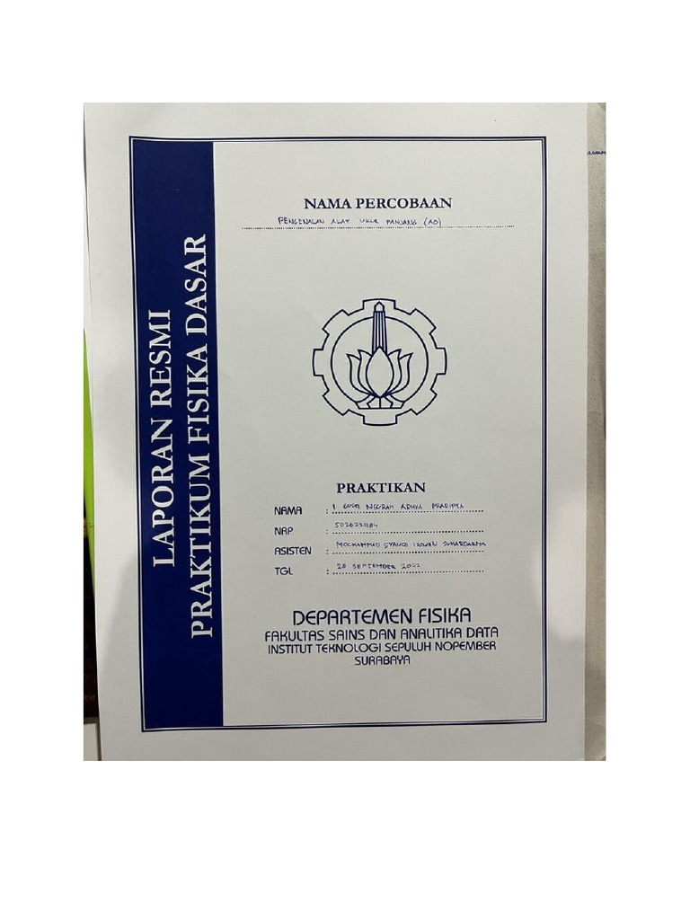 Jurnal Praktikum Fisika 1 Percobaan 0 Pengenalan Alat Ukur | PDF