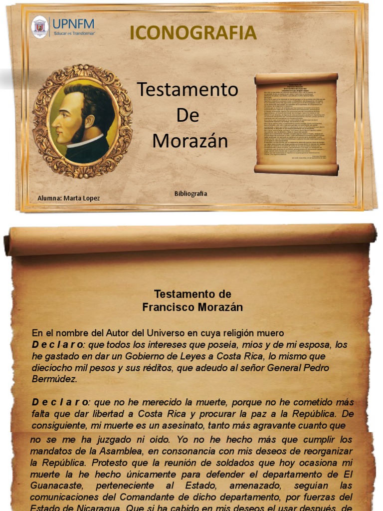 Iconografia Testamento de Morazan | PDF