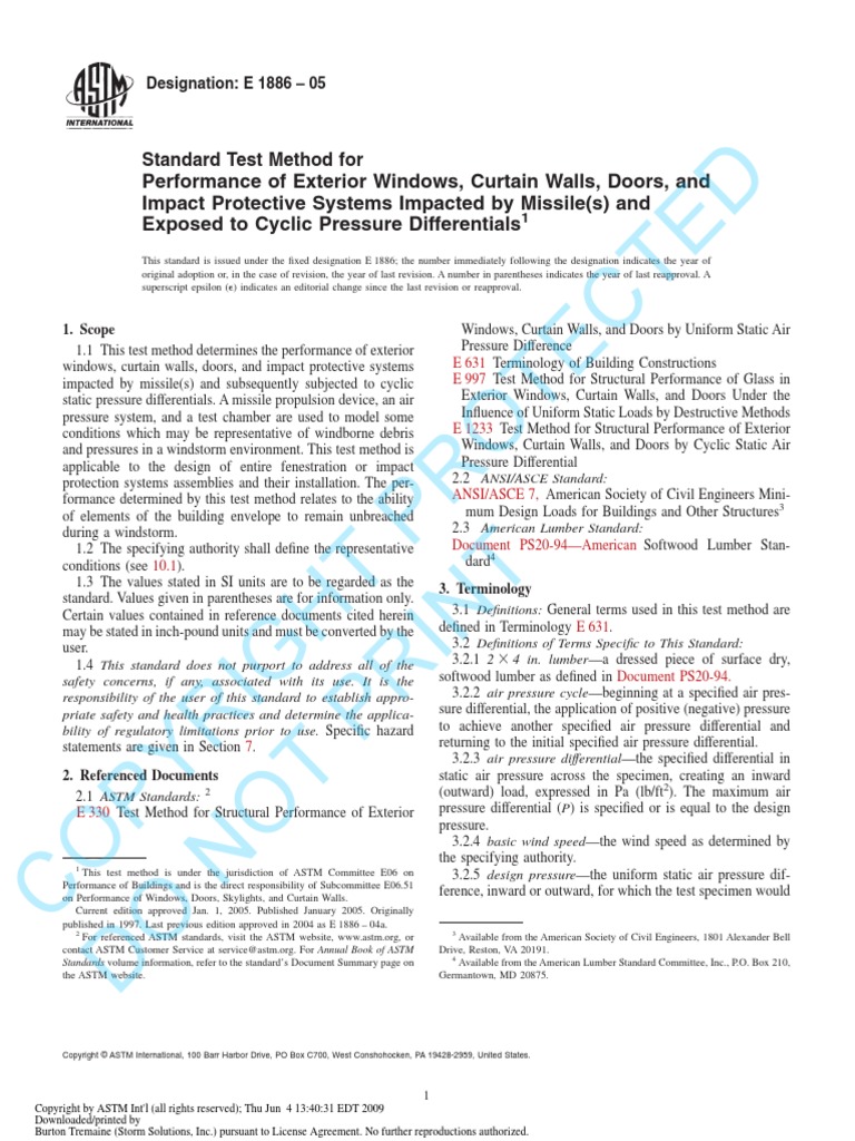 Astm E1886-05 - Impacto | PDF