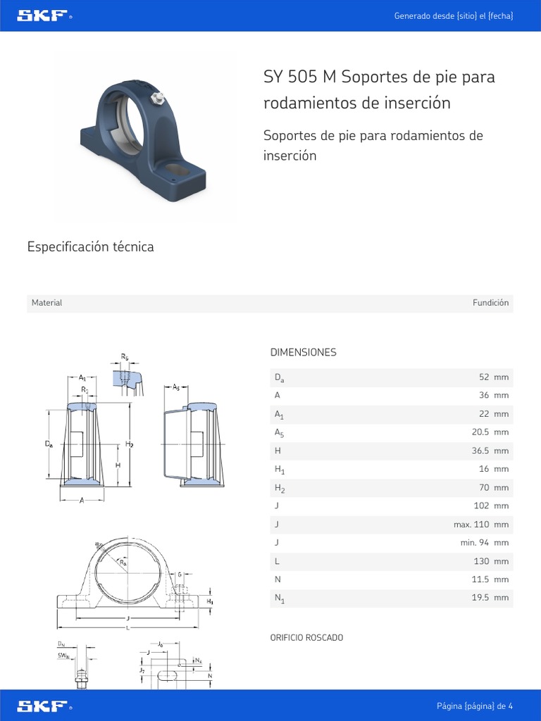 SY 505 M Soportes de Pie para Rodamientos de Inserción - 20210628 | PDF