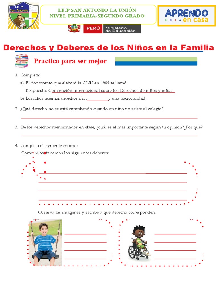 Derechos y Deberes - Ficha | PDF