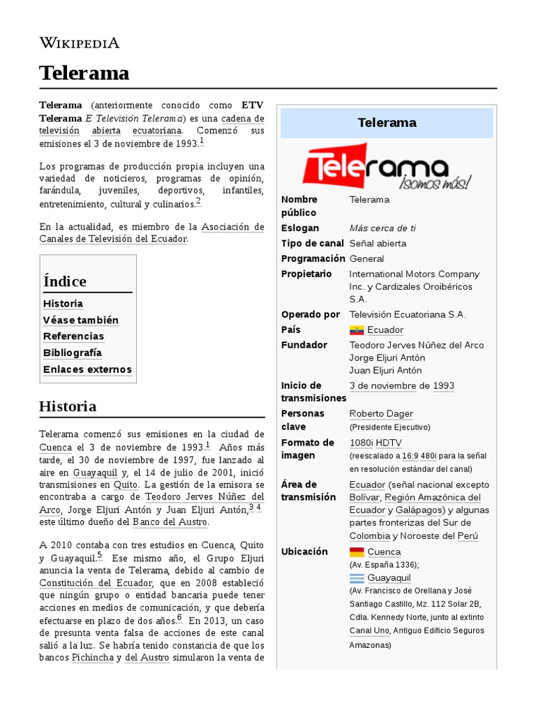 Telerama | PDF | Ecuador | Tecnología de información y comunicaciones