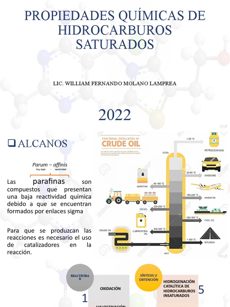 Propiedades Químicas de Hidrocarburos Saturados | PDF