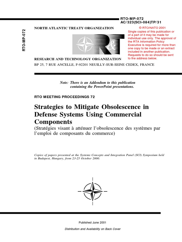 Nato Obsolescence Management | PDF | Product Lifecycle | Reliability Engineering