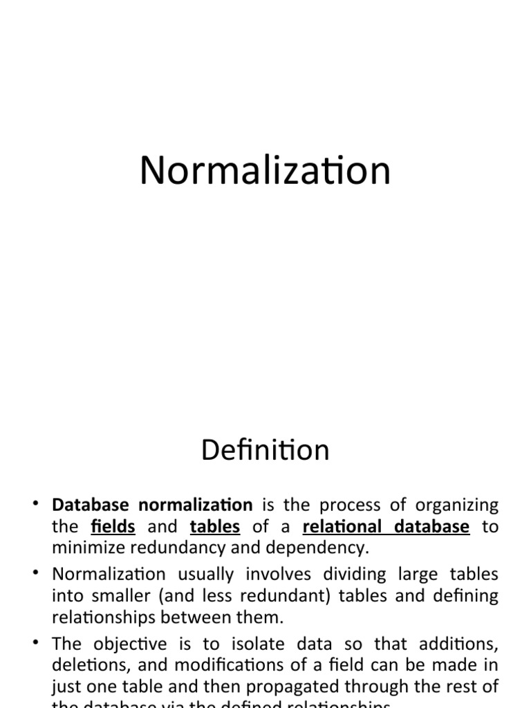 DBMS Chap 07 Normalization | PDF | Data Management | Databases