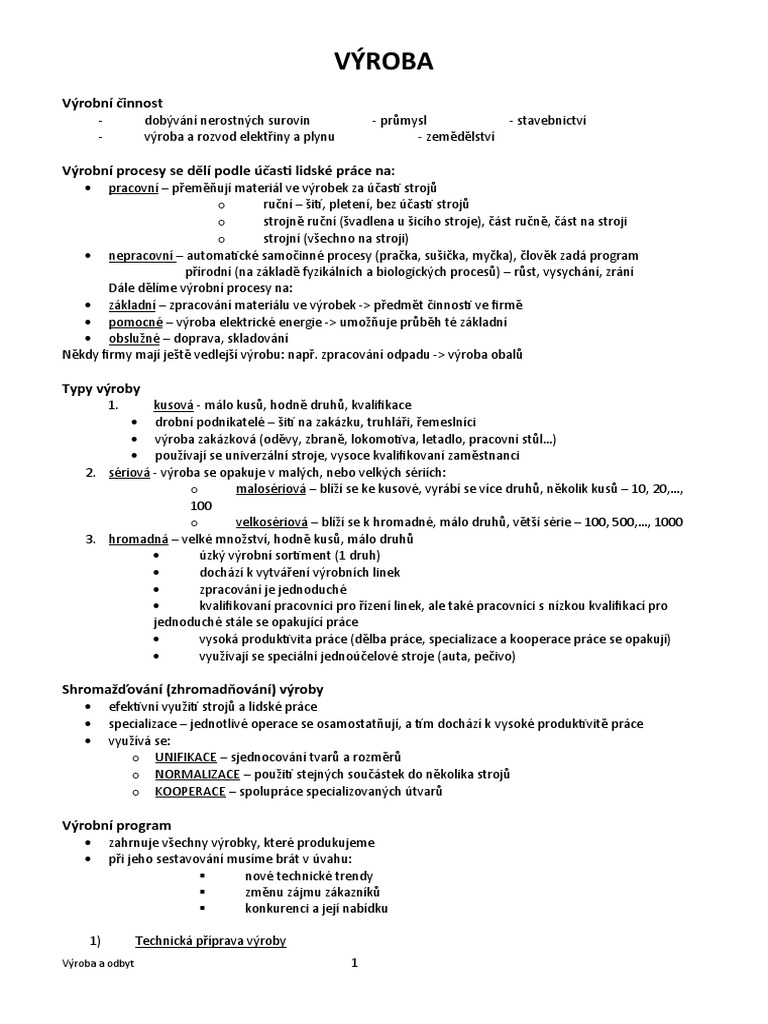 12.výroba A Odbyt | PDF