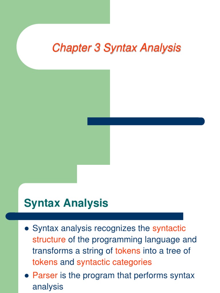 Chp3 Syntax Analysis | PDF