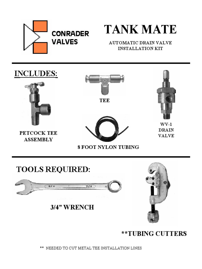 WV-1 Install Instructions | PDF | Valve | Pipe (Fluid Conveyance)
