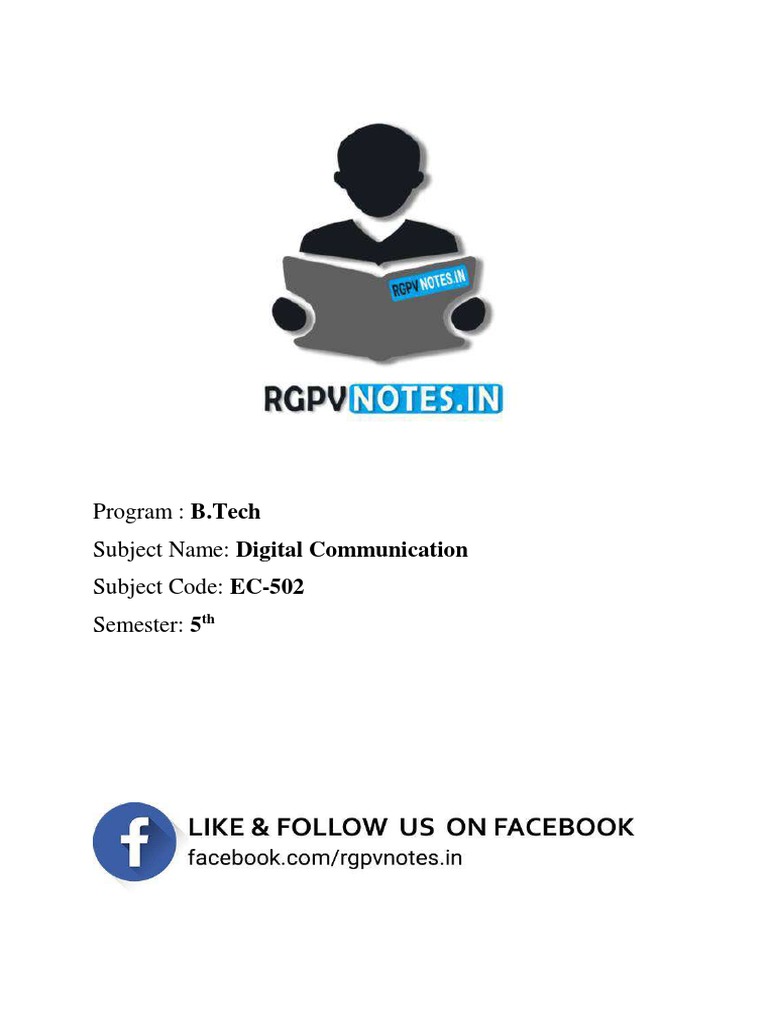 Unit 5 - Digital Communication - WWW - Rgpvnotes.in | PDF