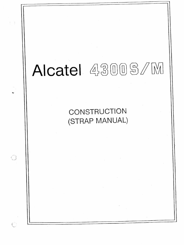 Alcatel 4300 SM Construction Strap Manual Compress | PDF