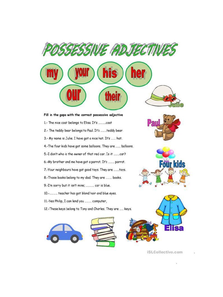 Possessive Adjectives1 | PDF
