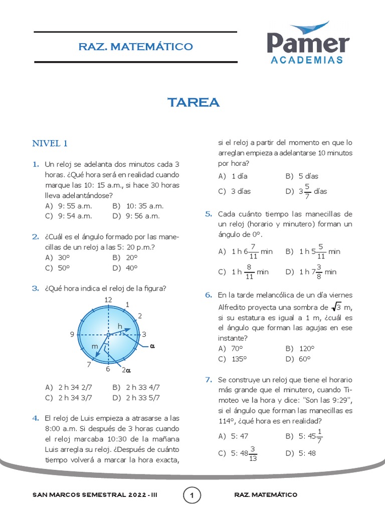 RM - S7T - Cronometría I | PDF | Hora | Reloj