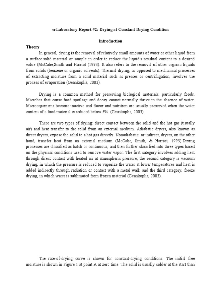 Drying Rate Analysis of Wet Sand Sample | PDF