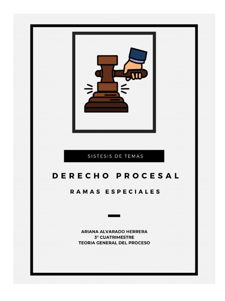 Ramas Especiales Del Derecho Procesal | PDF | Ley procesal | Derecho penal