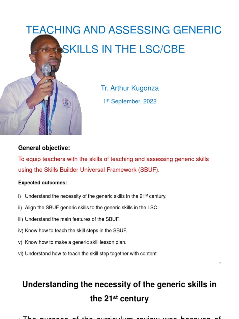 Teaching and Assessing Generic Skills in The LSC-1 | PDF | Learning ...