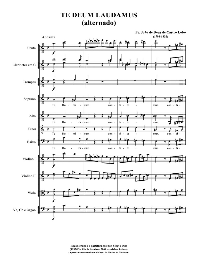 Te Deum Laudamus - Castro Lobo | PDF