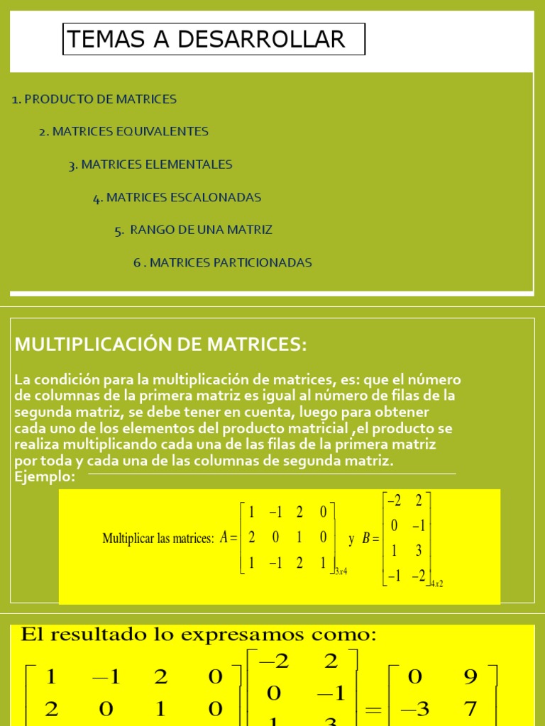 Matrices-II Clase 031220 | PDF