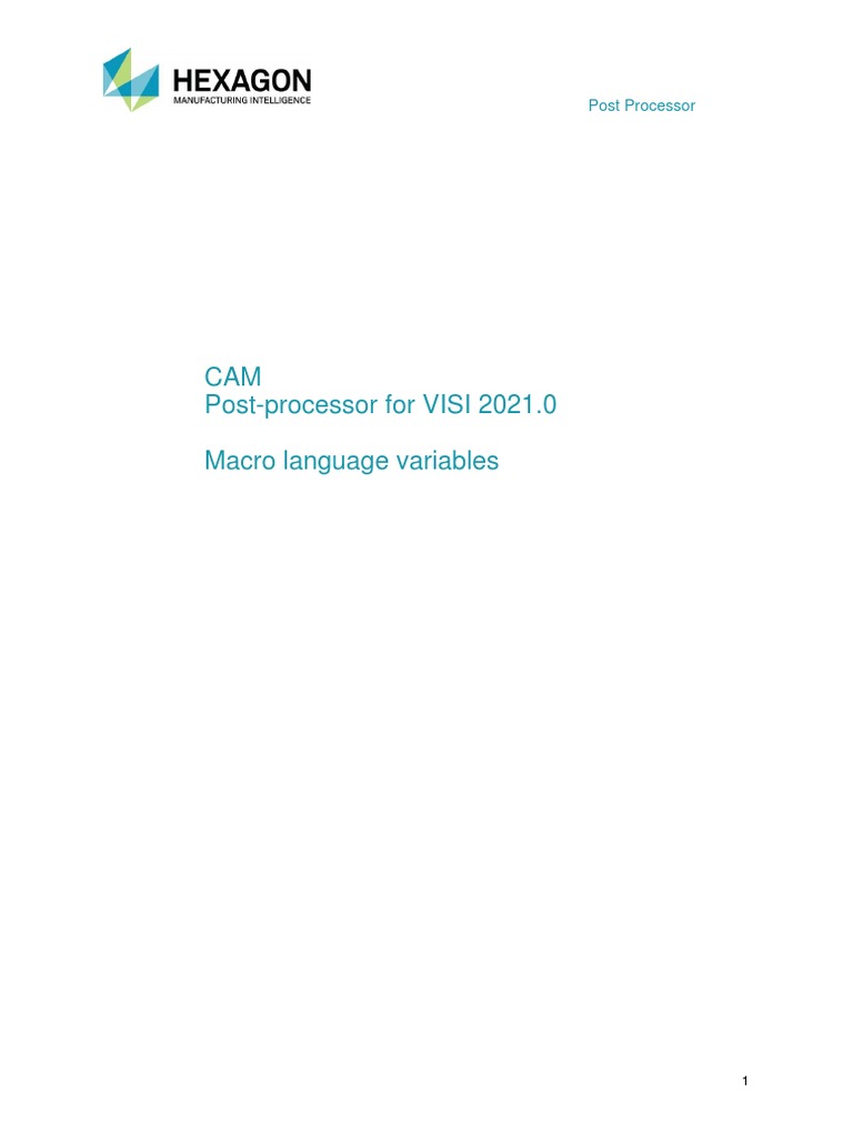 VISI CAM PostProcessor | PDF