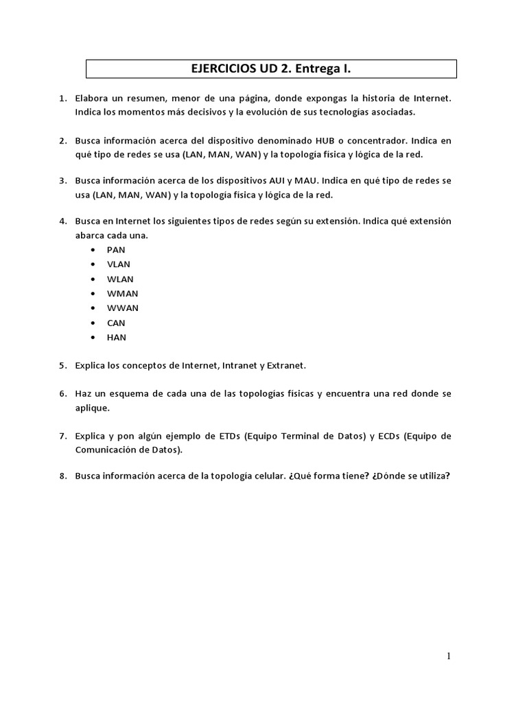 Ejercicios UD 2. Entrega I-1 PAR | PDF