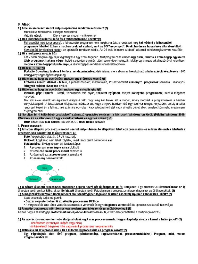 Operacios Rendszerek | PDF