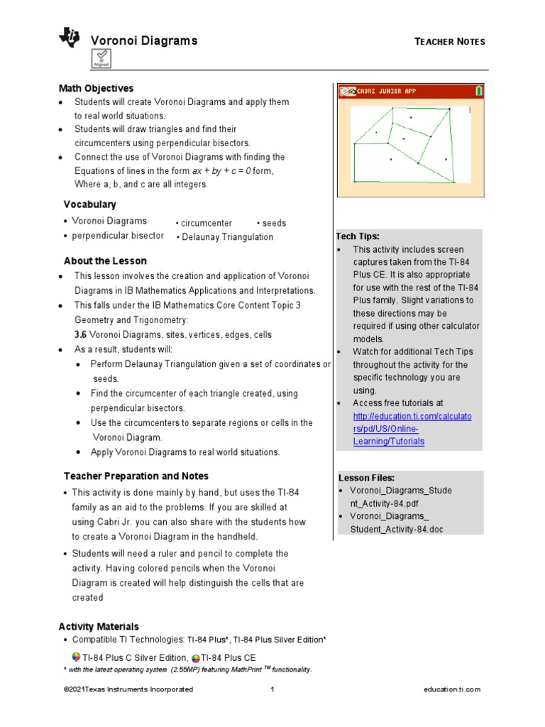 Voronoi Diagrams Teacher 84 | PDF