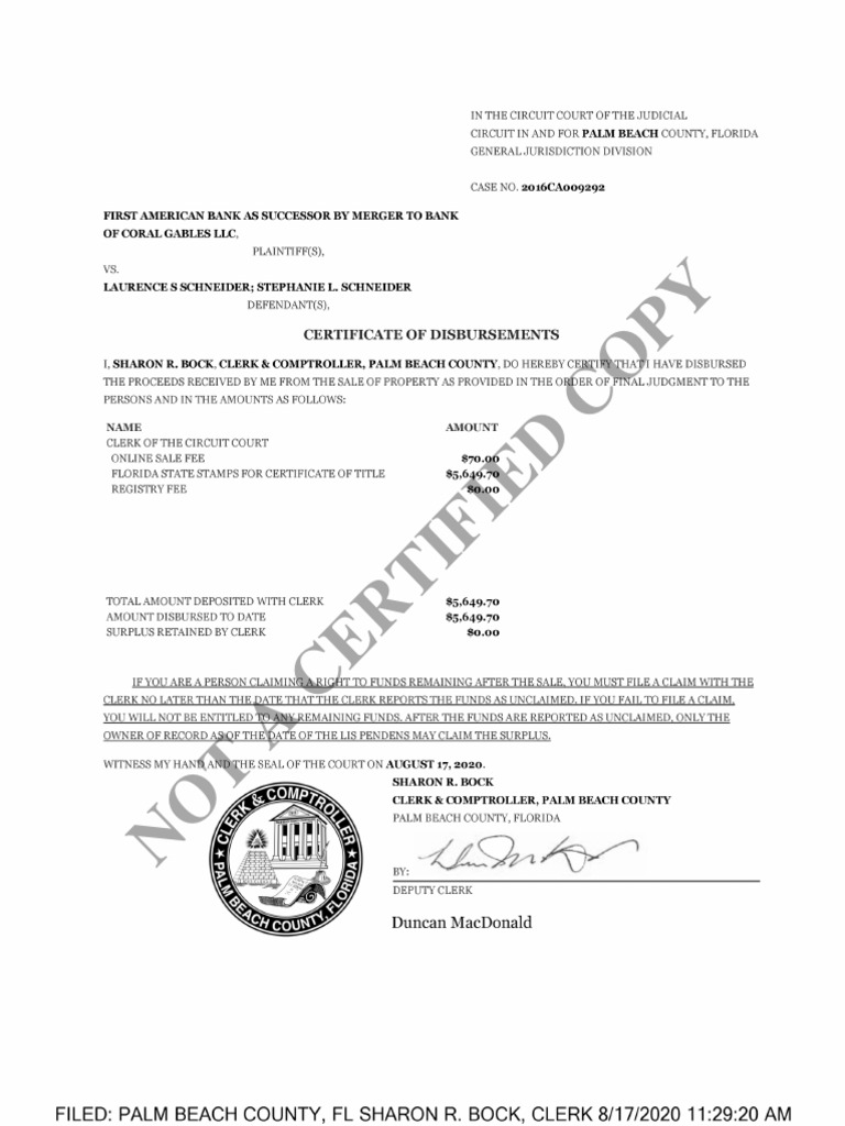 526 Certificate of Disbursement | PDF