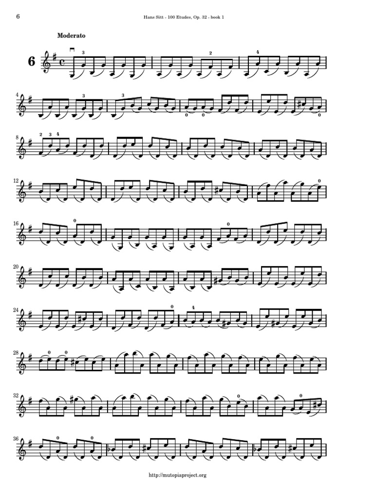 Hans Sitt - 100 Etudes, Book 1 PDF | PDF | Musical Forms | Musical ...